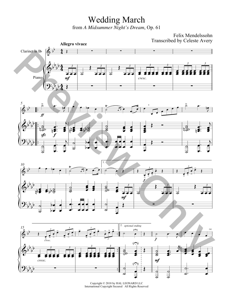 Wedding March Sheet Music | J.W. Pepper