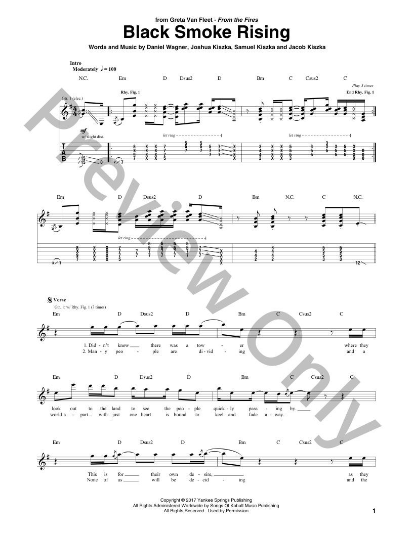 Black Smoke Rising | J.W. Pepper