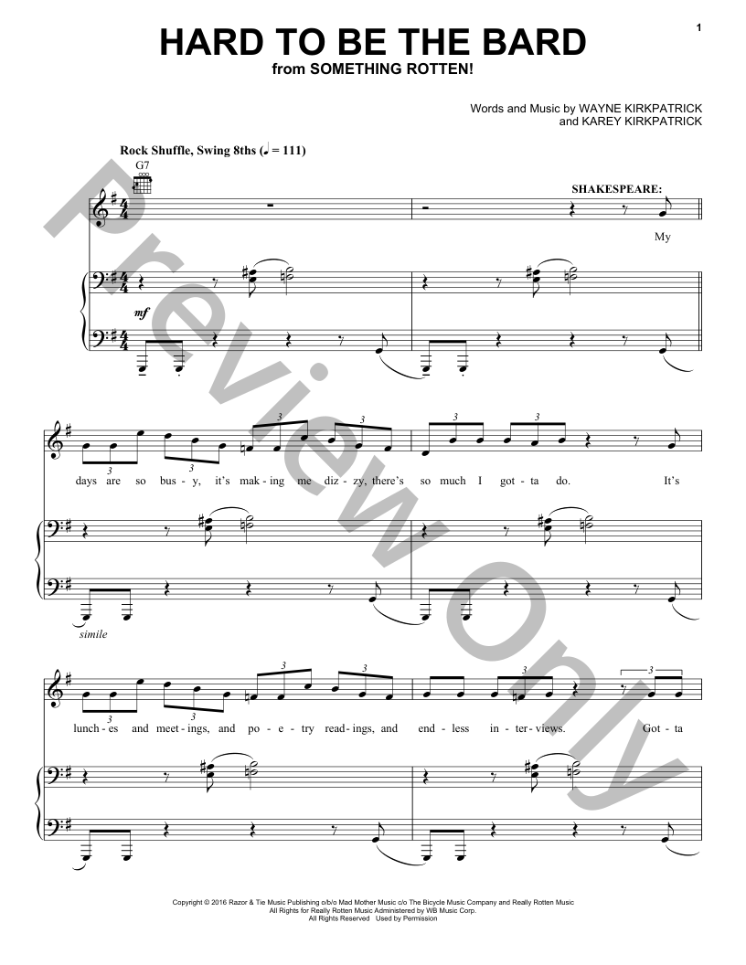 Hard To Be The Bard | J.W. Pepper