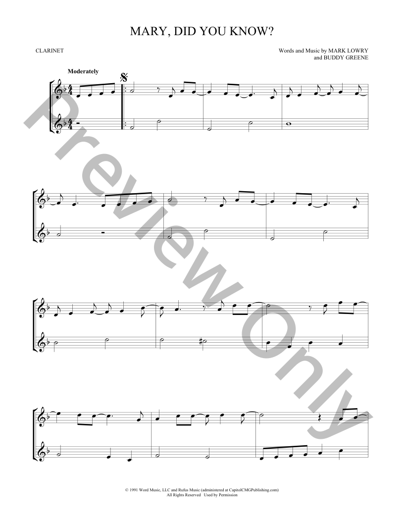 Mary, Did You Know? Sheet Music | J.W. Pepper