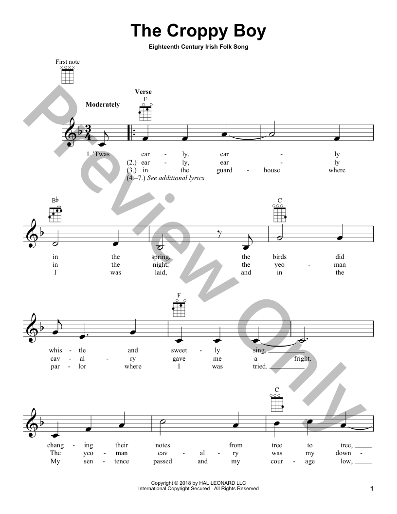 The Croppy Boy | J.W. Pepper