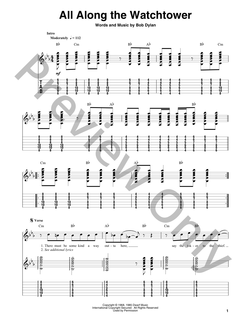 All Along The Watchtower | J.W. Pepper