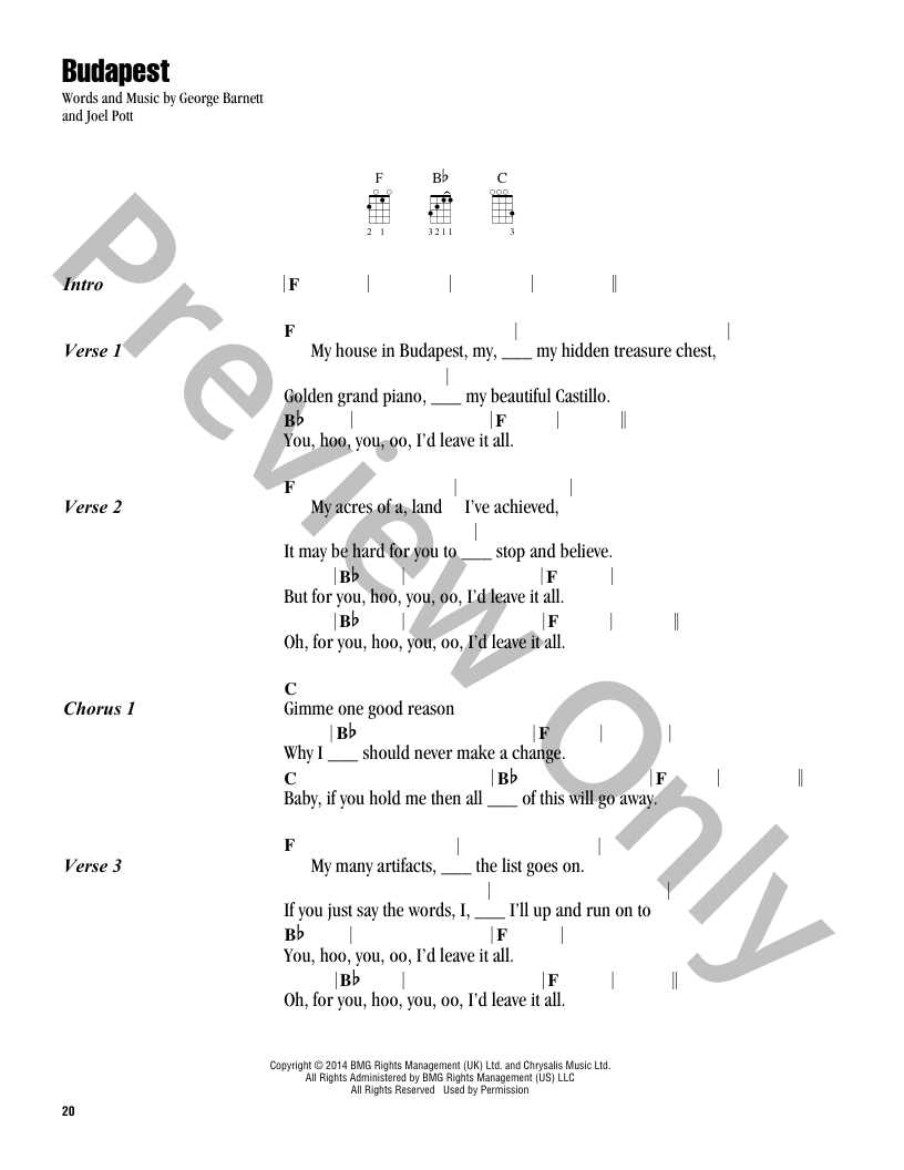 Budapest Guitar/Fretted Sheet Music | J.W. Pepper