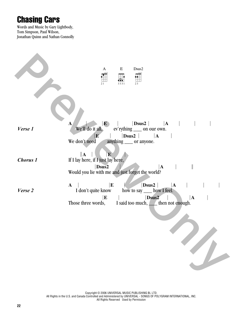 Chasing Cars | J.W. Pepper