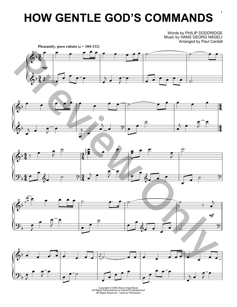 How Gentle God's Commands | J.W. Pepper