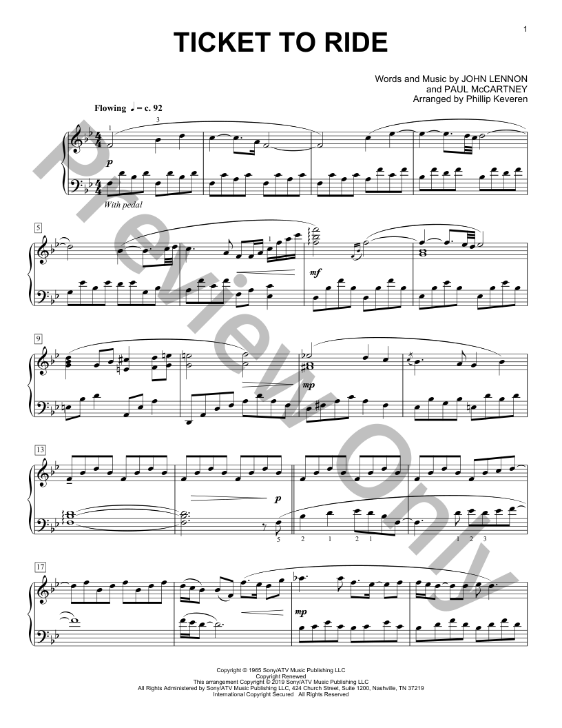 Ticket To Ride | J.W. Pepper