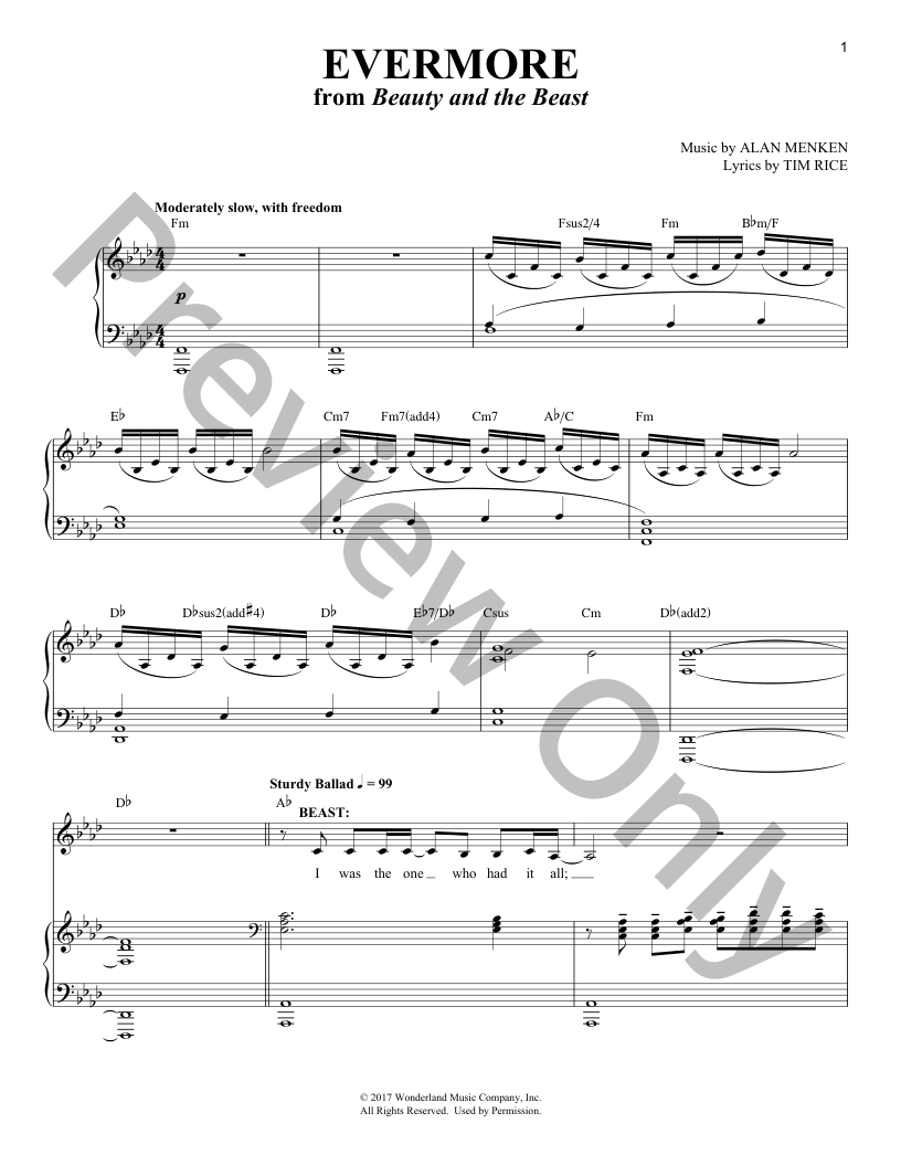 Evermore P/V/G Sheet Music | J.W. Pepper