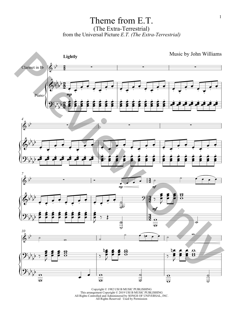 Theme From E.T. (The Extra Terrestrial) Sheet Music | J.W. Pepper