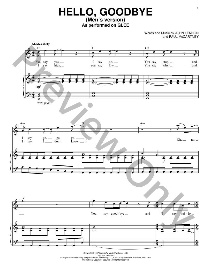 Hello, Goodbye | J.W. Pepper