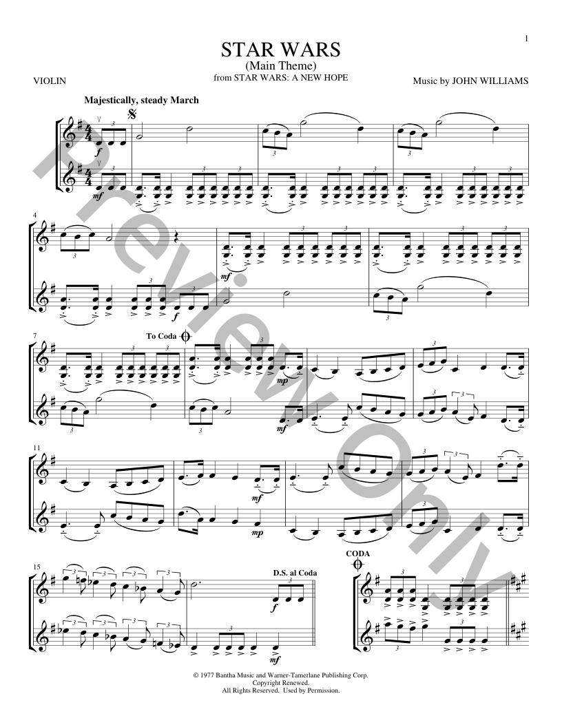 Star Wars (Main Theme) Sheet Music | J.W. Pepper