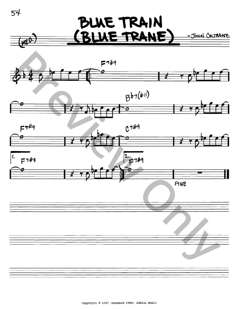 Blue Train (Blue Trane) | J.W. Pepper