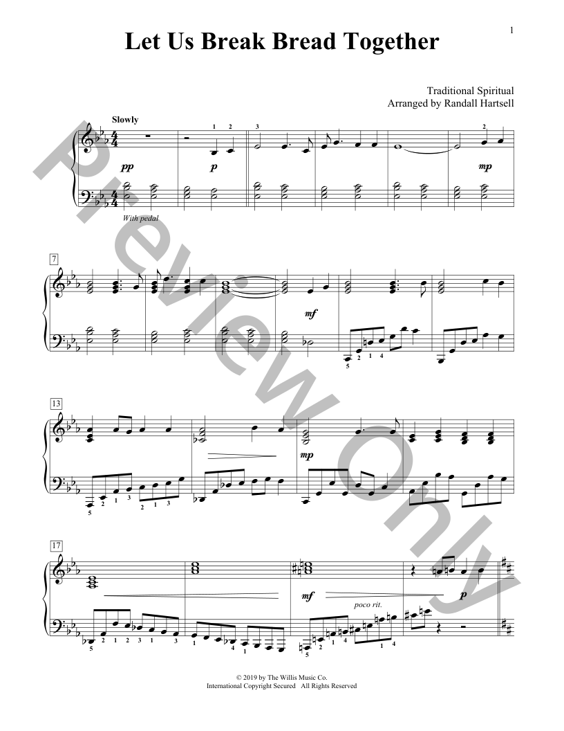 Let Us Break Bread Together | J.W. Pepper