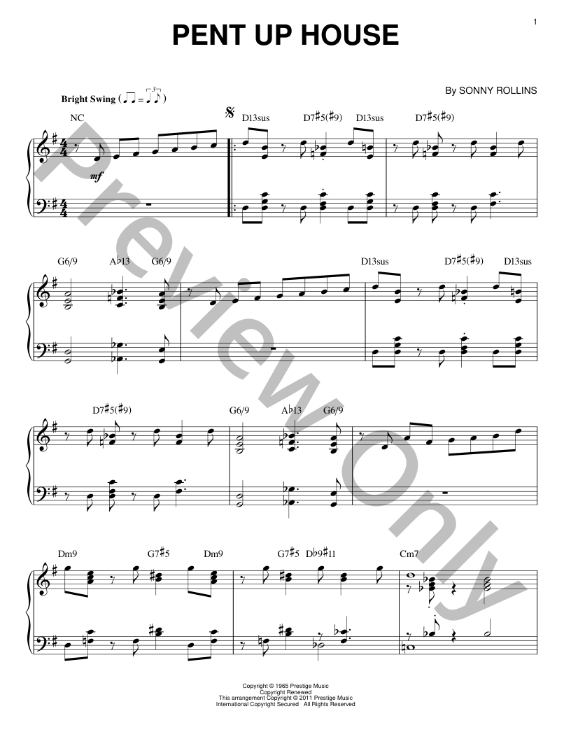 Pent Up House | J.W. Pepper