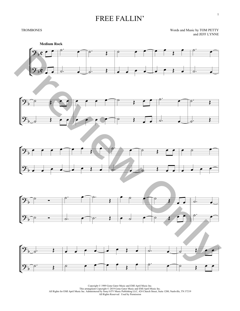 Free Fallin' Sheet Music | J.W. Pepper