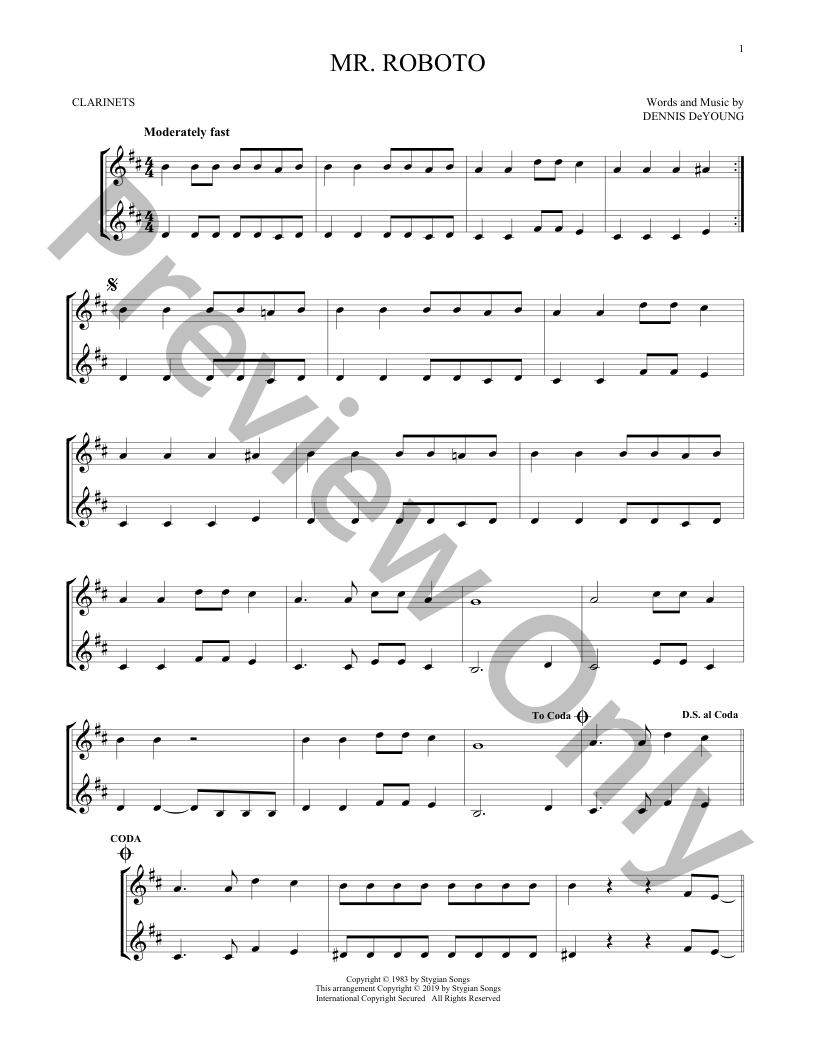 Mister Roboto | J.W. Pepper