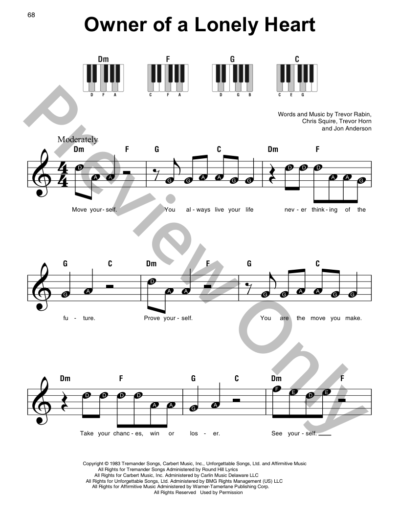 Owner Of A Lonely Heart | J.W. Pepper