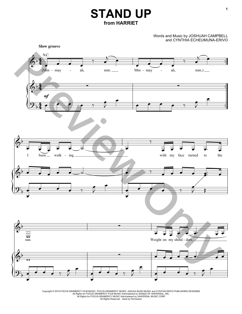 Stand Up P/V/G Sheet Music | J.W. Pepper