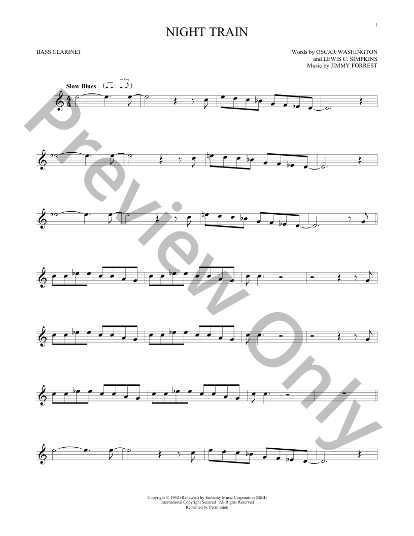 Night Train Sheet Music | J.W. Pepper