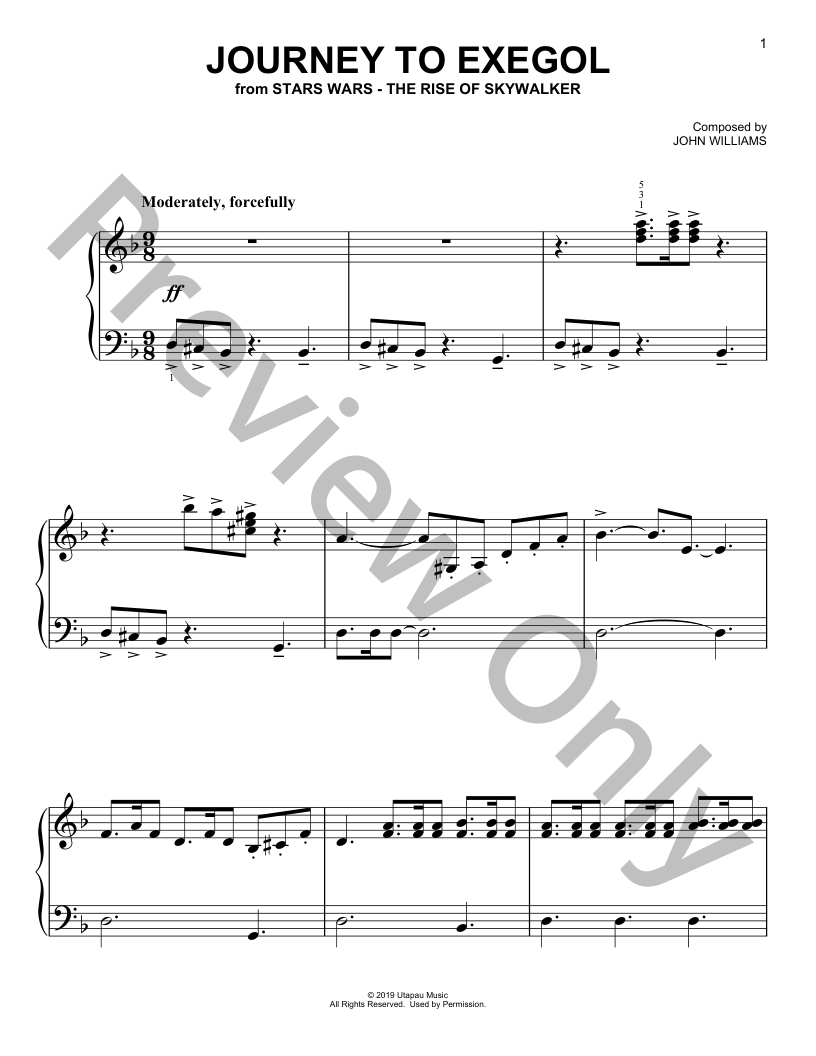 Journey to Exegol Easy Piano Sheet Music | J.W. Pepper