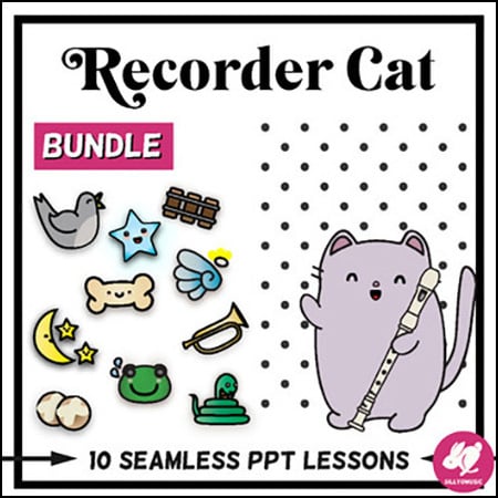 Recorder Cat: Recorder Lesson Bundle Elementary Recorder | J.W. Pepper