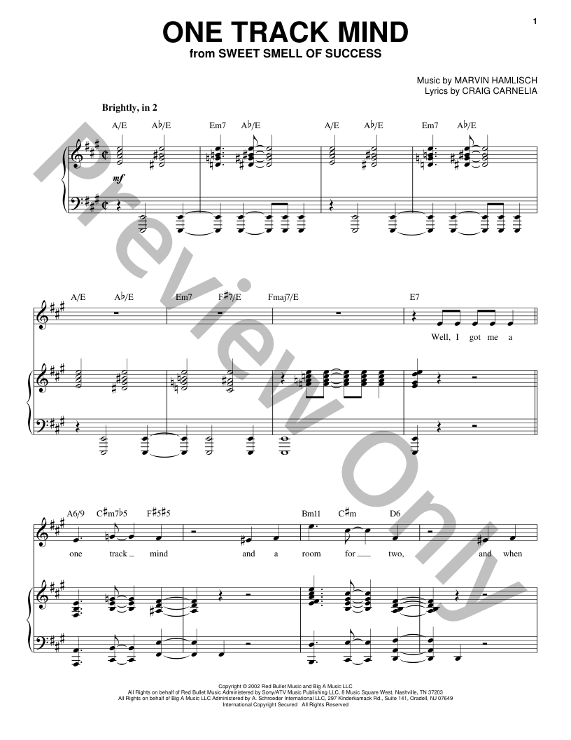 One Track Mind P/V/G Sheet Music | J.W. Pepper