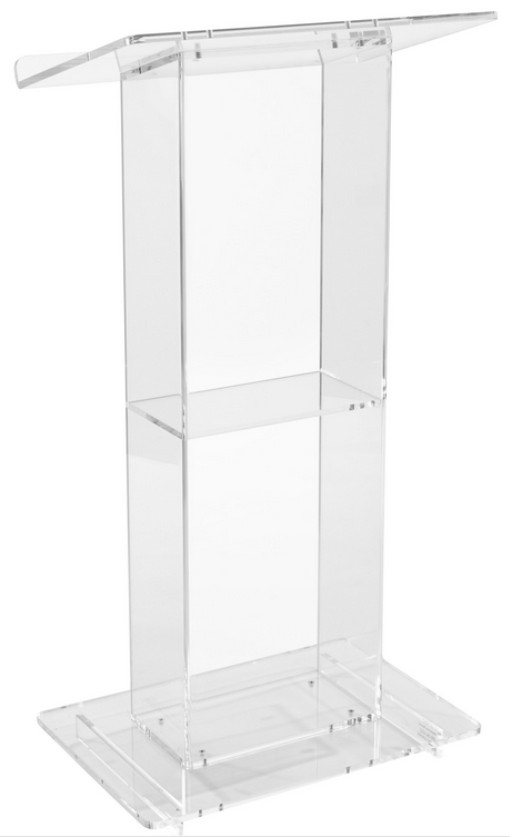 Clear Acrylic Lectern and Podium with Shelf | J.W. Pepper