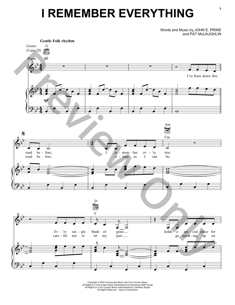 I Remember Everything | J.W. Pepper