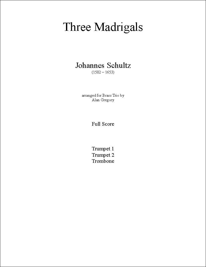 Three Madrigals | J.W. Pepper