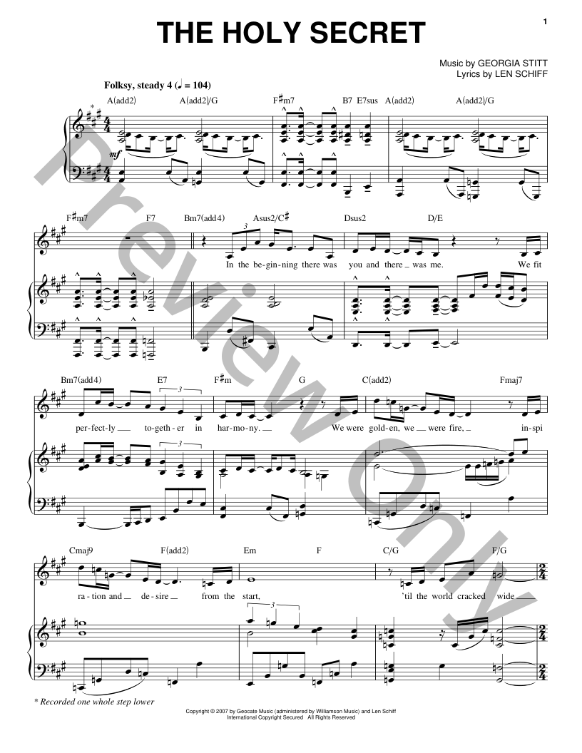 The Holy Secret | J.W. Pepper