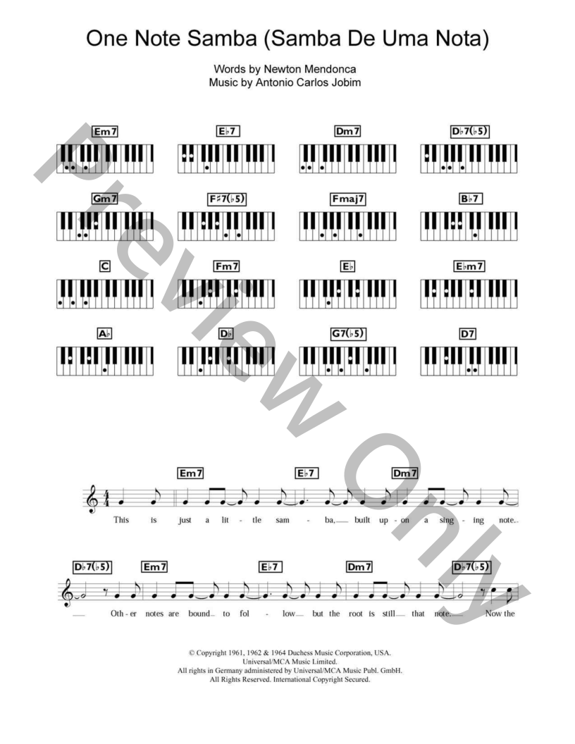 One Note Samba (Samba De Uma Nota So) | J.W. Pepper