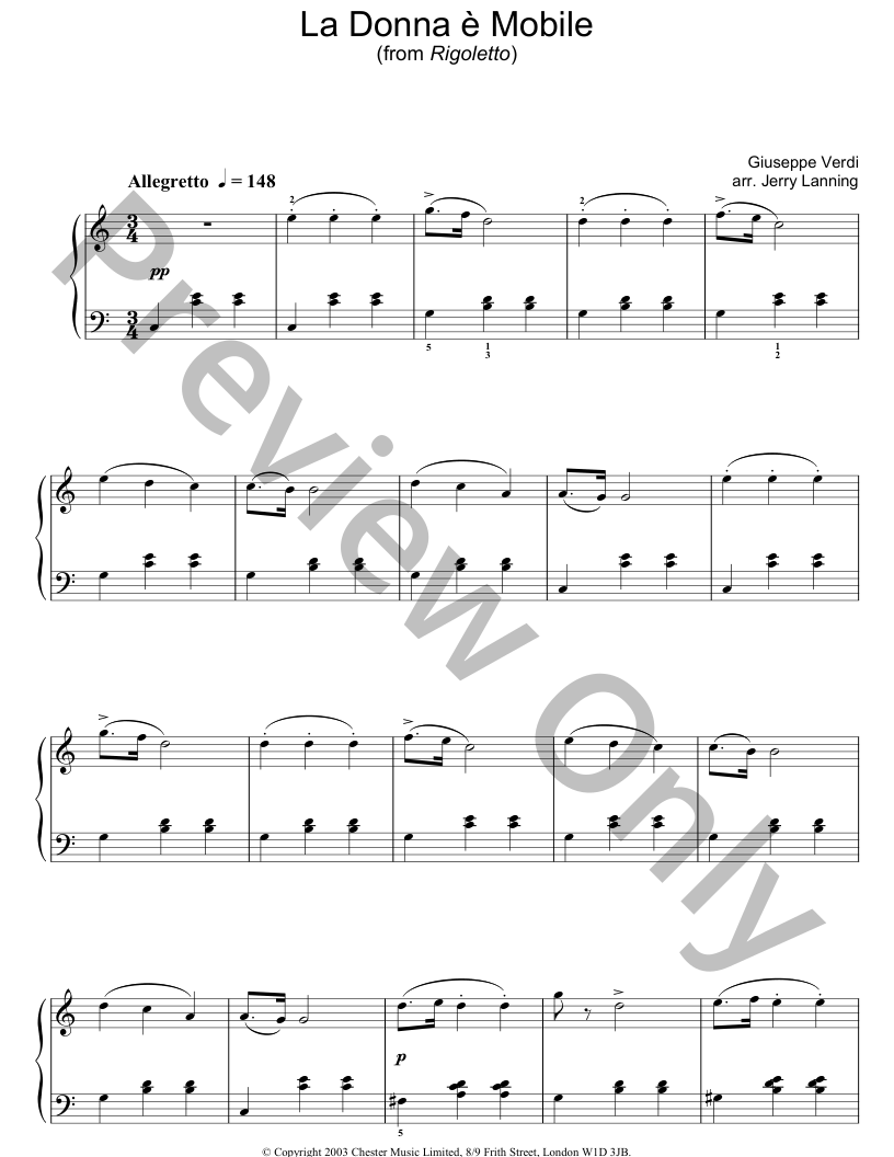 La Donna e Mobile | J.W. Pepper