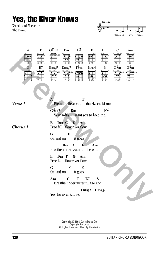 Yes, The River Knows Guitar/Fretted Sheet Music | J.W. Pepper