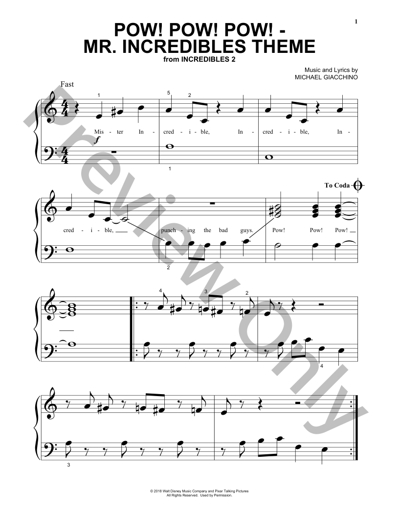 Pow! Pow! Pow! Mister Incredibles Theme | J.W. Pepper