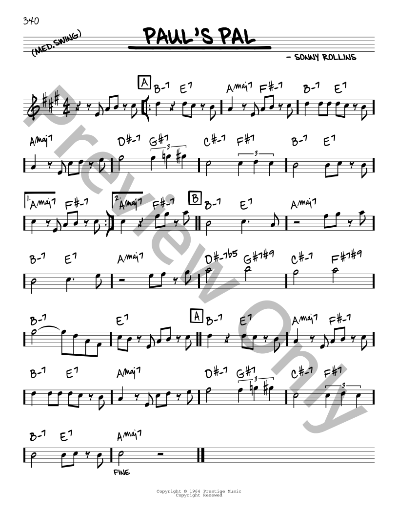 Paul's Pal P/V/G Sheet Music | J.W. Pepper