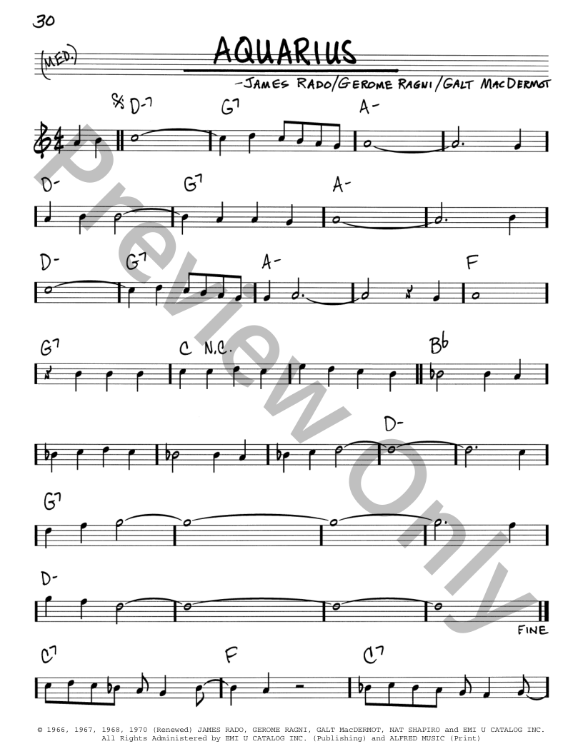 Aquarius | J.W. Pepper