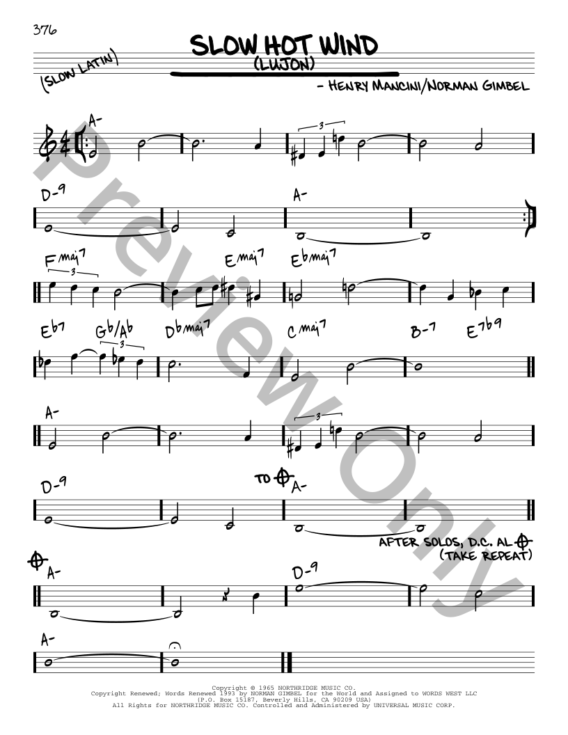 Slow Hot Wind (Lujon) | J.W. Pepper