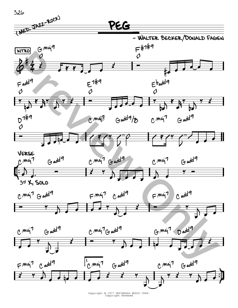 Peg P/V/G Sheet Music | J.W. Pepper