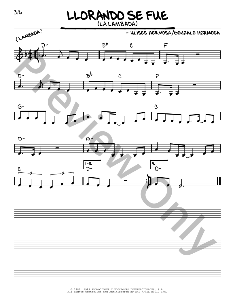 Llorando Se Fue | J.W. Pepper