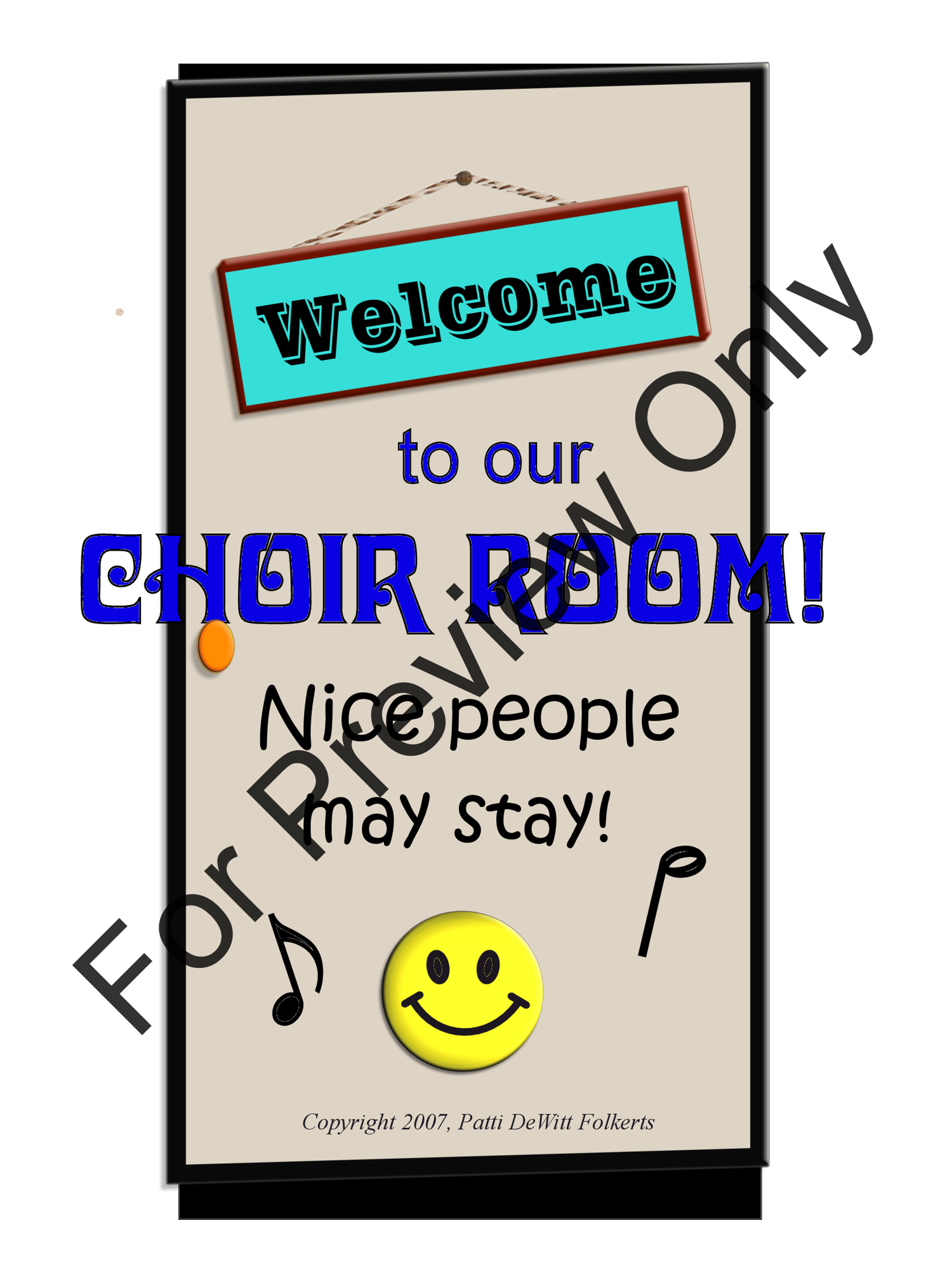 Welcome to Our Choir Room Poster | J.W. Pepper