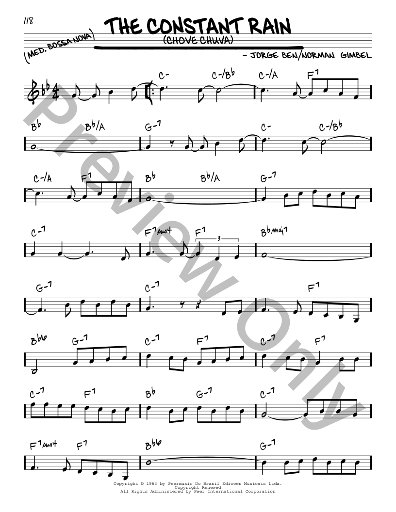 The Constant Rain (Chove Chuva) | J.W. Pepper