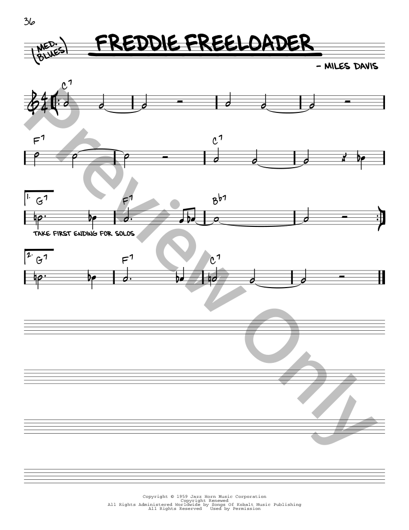 Freddie Freeloader | J.W. Pepper