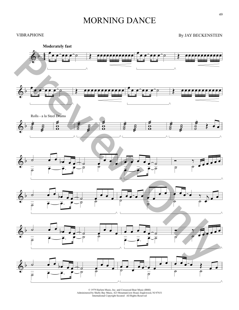 Morning Dance Vibraphone Solo EPRINT | J.W. Pepper