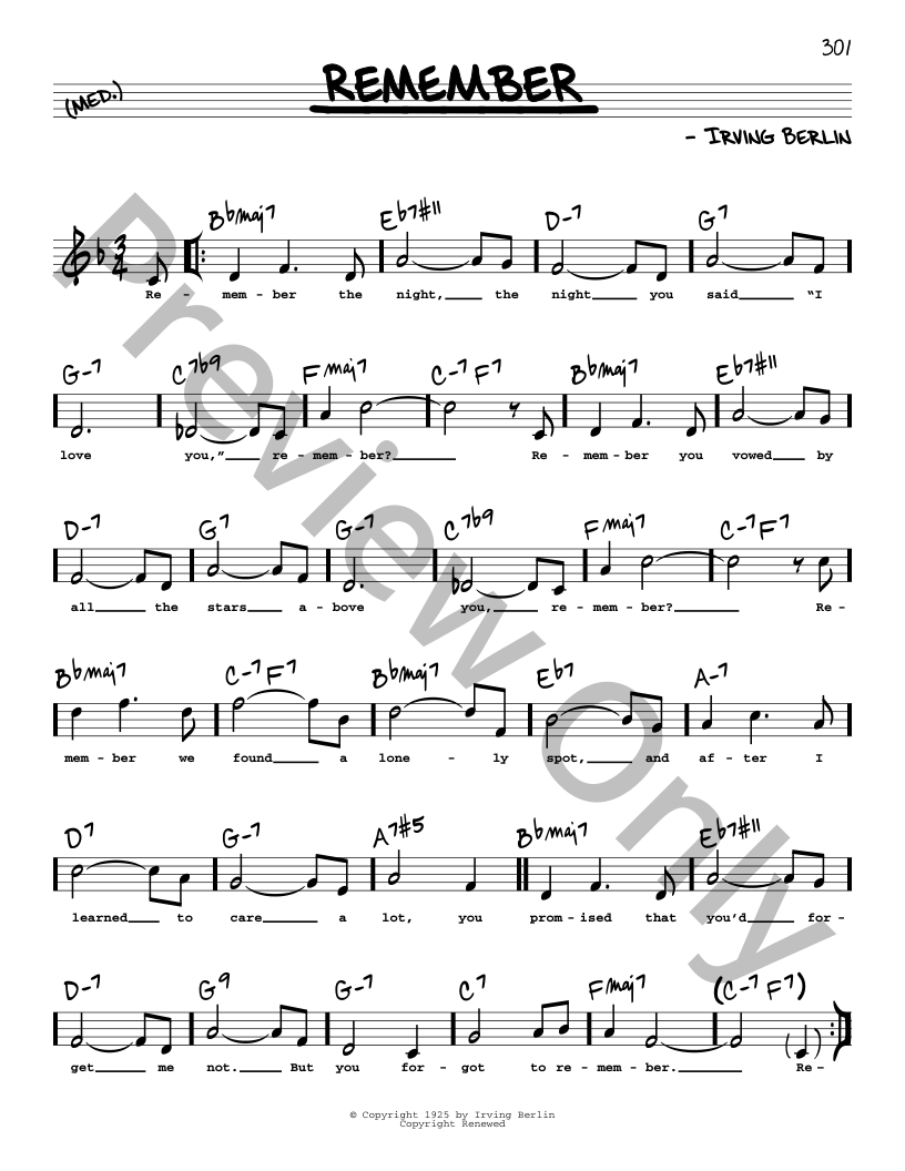 Remember High Voice EPRINT | J.W. Pepper