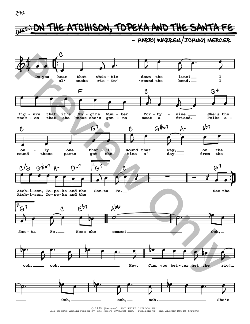 On The Atchison, Topeka And The Santa Fe | J.W. Pepper