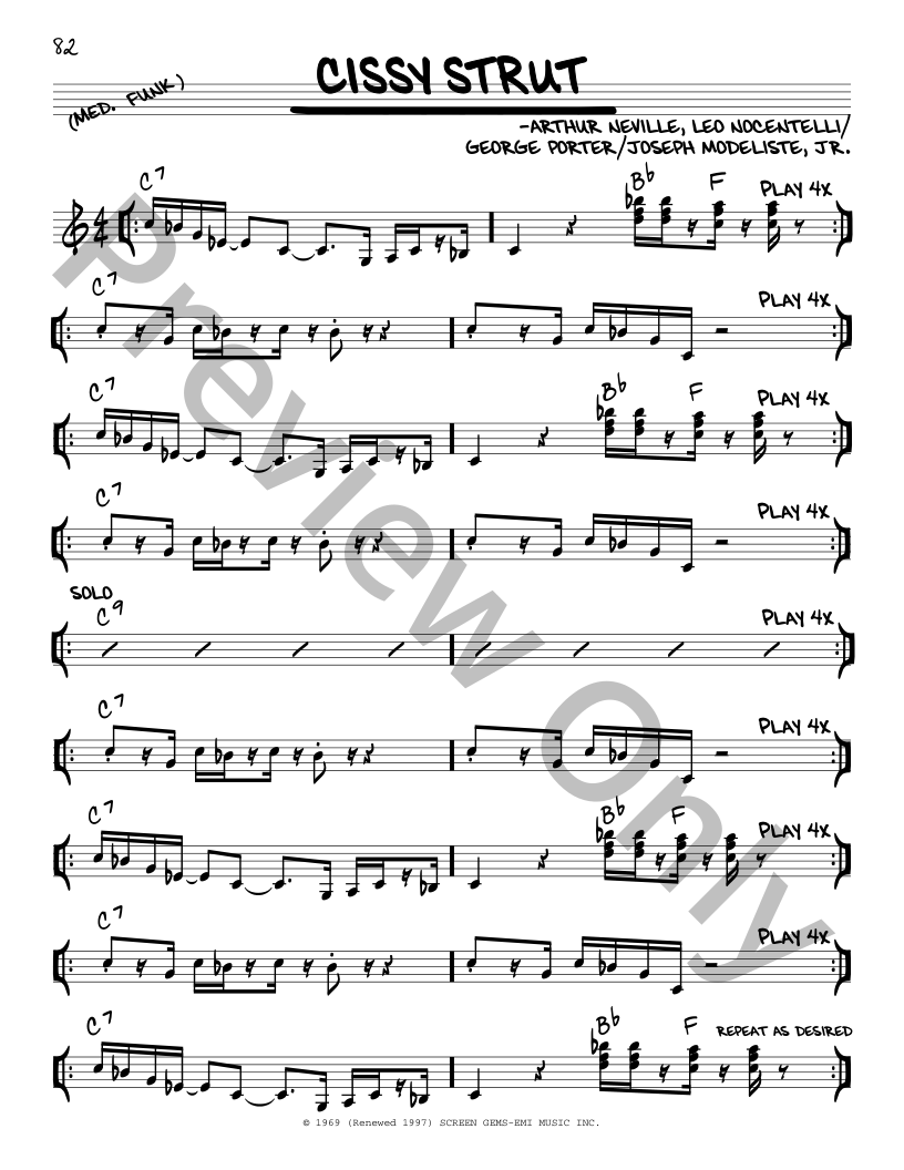 Cissy Strut P/V/G Sheet Music | J.W. Pepper