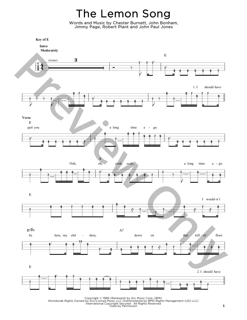 The Lemon Song | J.W. Pepper