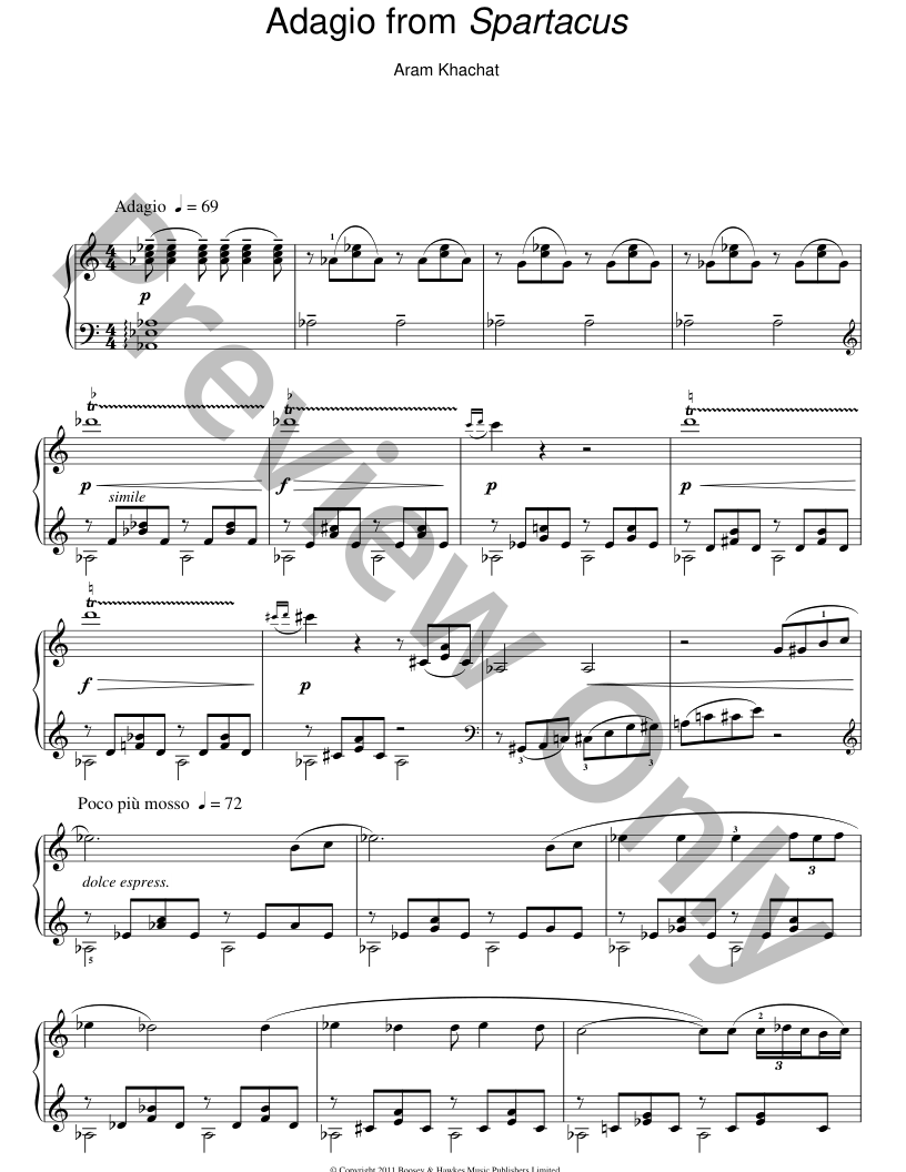 Adagio From Spartacus | J.W. Pepper