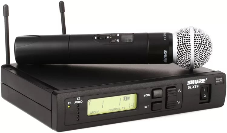 Shure ULXS24/58 Handheld Wireless Microphone System - G3 Band, 470 ...