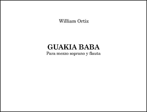 Guakia Baba Sheet Music | J.W. Pepper