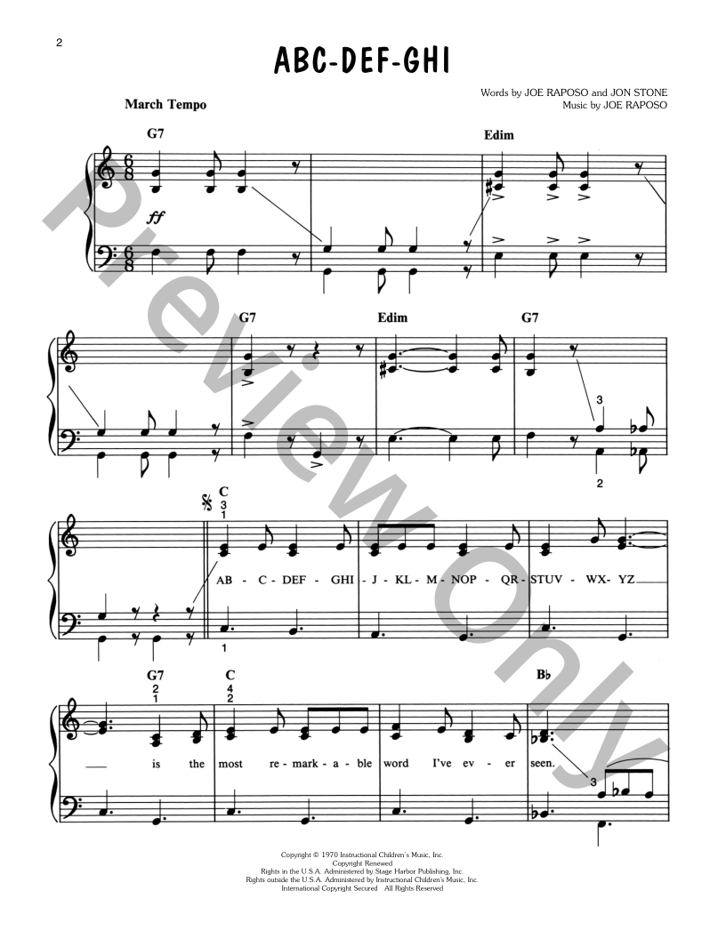 ABC DEF GHI | J.W. Pepper